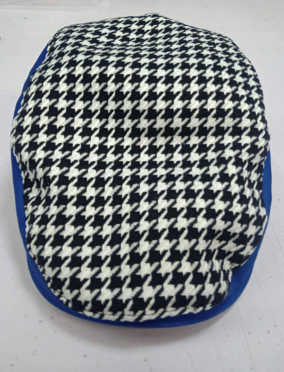 Royal Blue Houndstooth Newsboy Hat – Compton Headwear